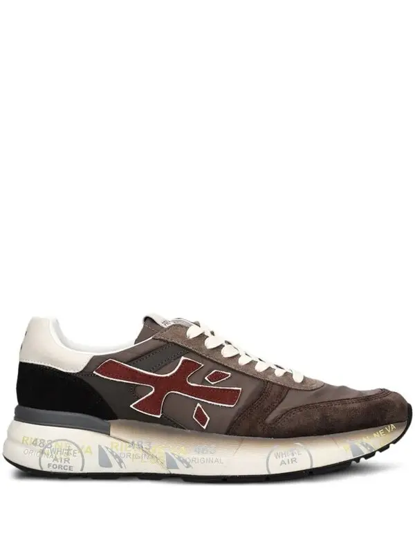 Premiata Mick 7714 Lace-up Sneakers - Marrone E Rosso