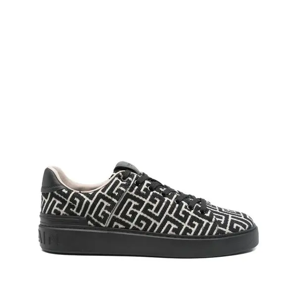 Balmain B-court Jacquard Monogram Sneakers - Multicolor