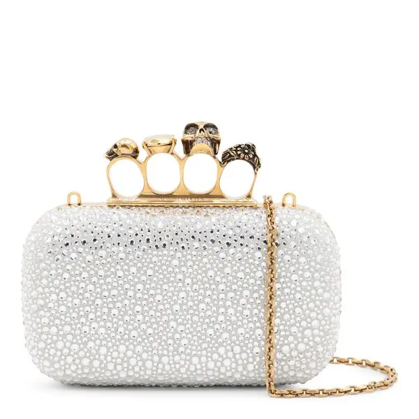 Alexander McQueen Knuckle Clutch - Silver
