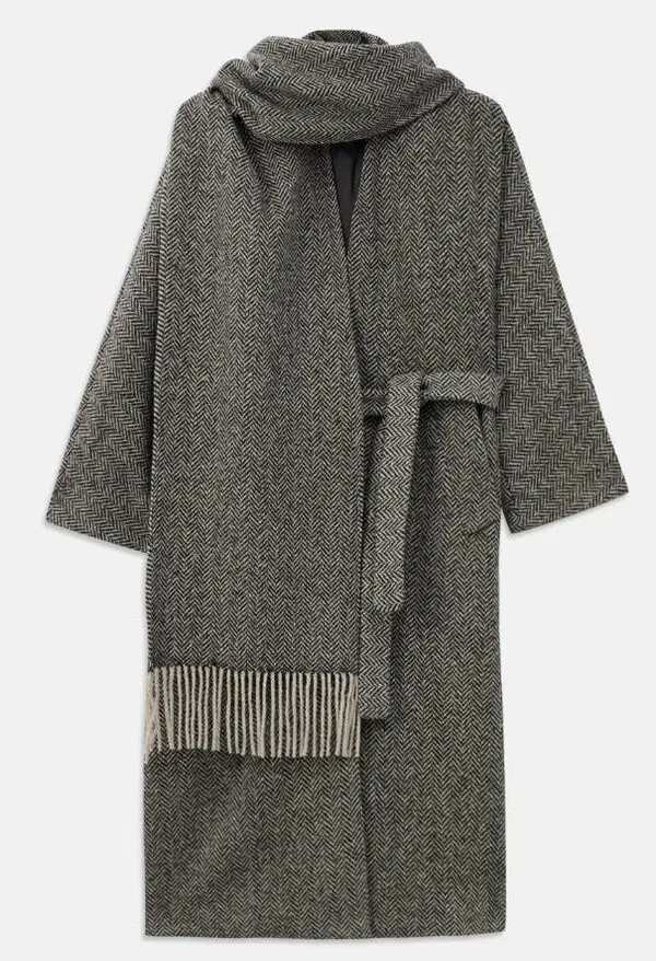 Max Mara Long Dressing Gown Coat - Black