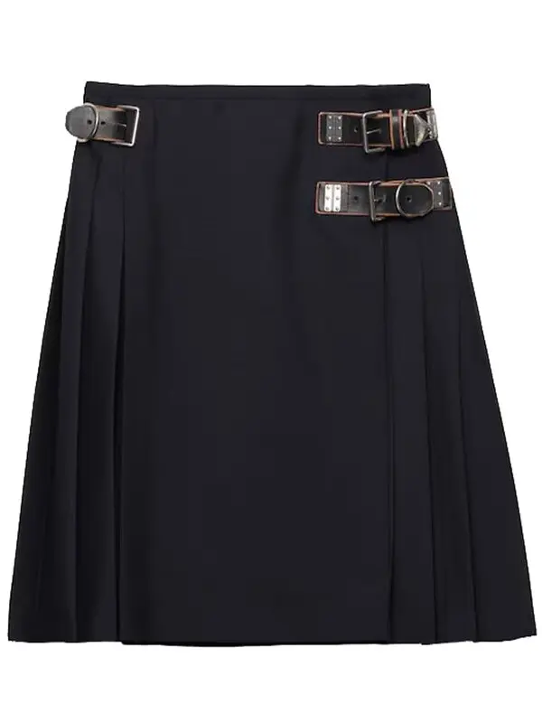 Prada Kid Mohair Pleated Skirt