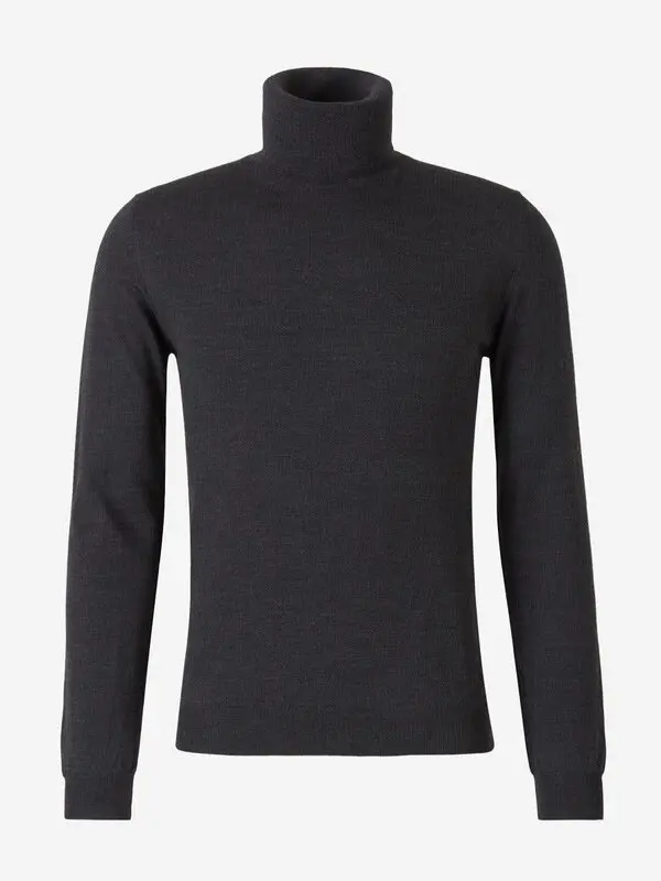 ZANONE Wool Turtleneck Sweater - Antracite Grey