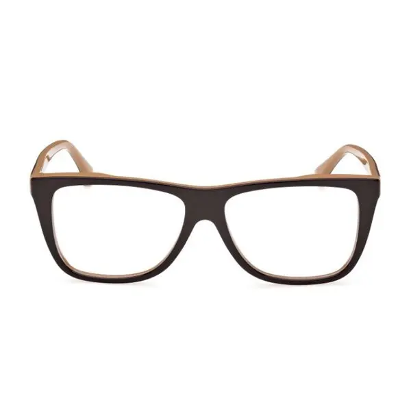 Max Mara Rectangle Eyeglasses - 050 Brown/beige