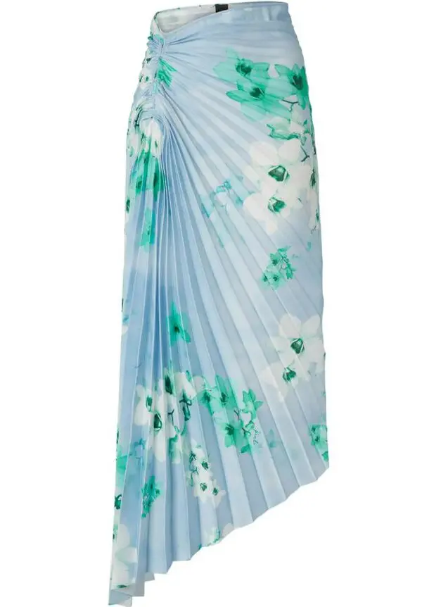 Pinko Floral Pleated Midi Skirt - Multicolour