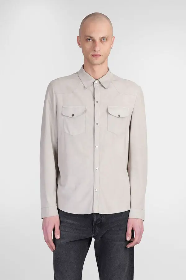 SALVATORE SANTORO Leather Jacket - Grey