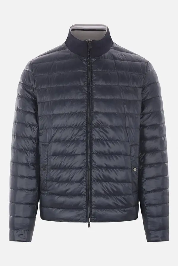 Herno Reversible Down Jacket - Blue+light Gray