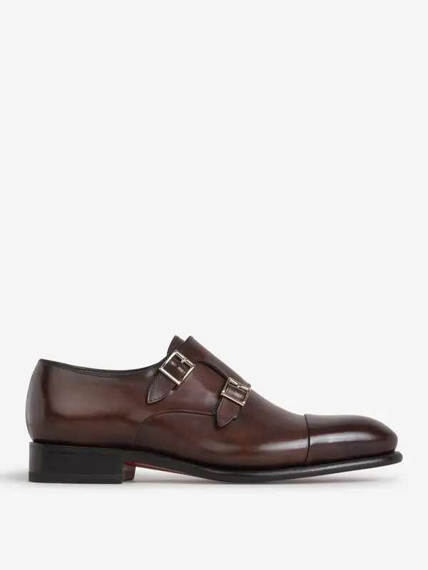 Santoni Double Buckle Shoes - Brown