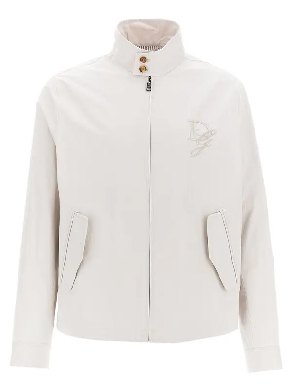 Dolce & Gabbana Logo Embroidered Jacket - Beige