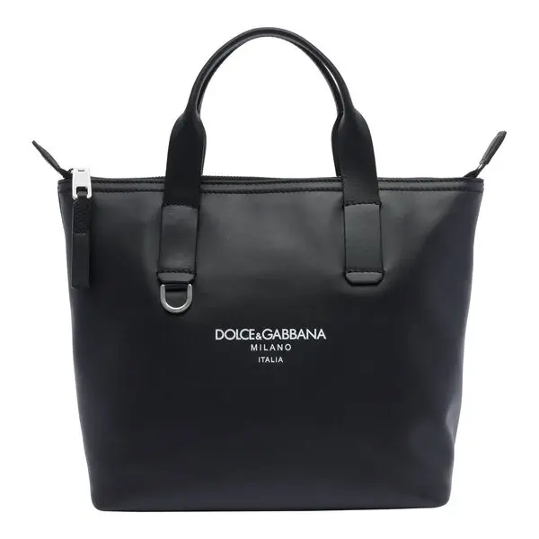 Dolce & Gabbana Piccola Smooth Leather Tote Bag - Black