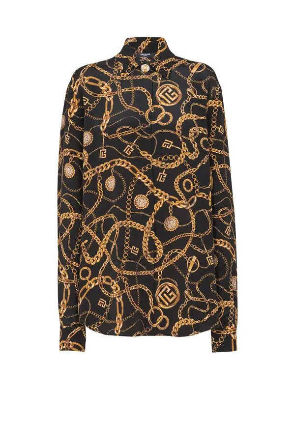 Balmain Silk Shirt - Black