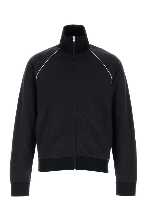 Gucci Embroidered Nylon Blend Sweatshirt - Blue
