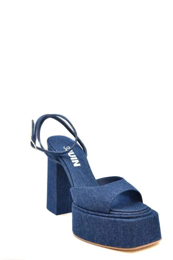 3JUIN Platform Sandals - Navy