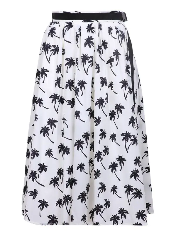 Moncler Floral-print Midi Skirt