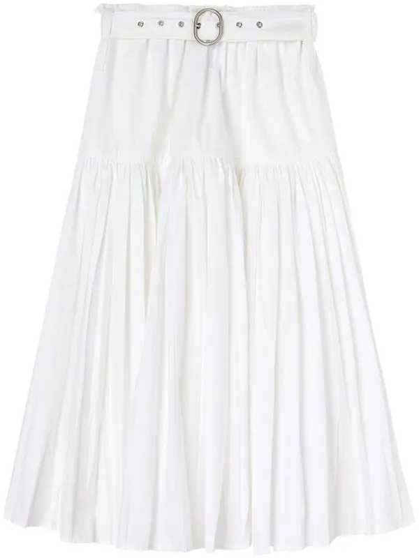 JIL SANDER Pleated Midi Skirt - Multicolor
