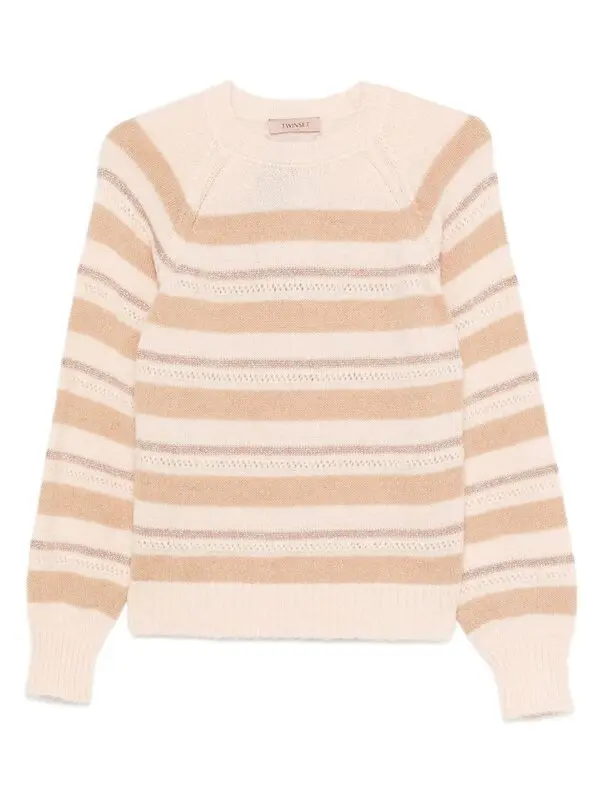 TWINSET Striped Jersey - Brown