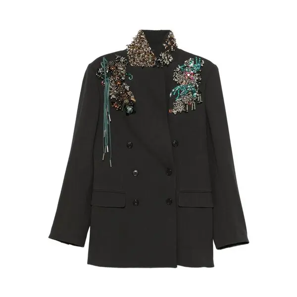 Dries Van Noten Embellished Double-breasted Blazer - Multicolor