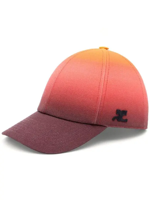 COURREGES Gradient-effect Cotton Cap - Gradient Sunset