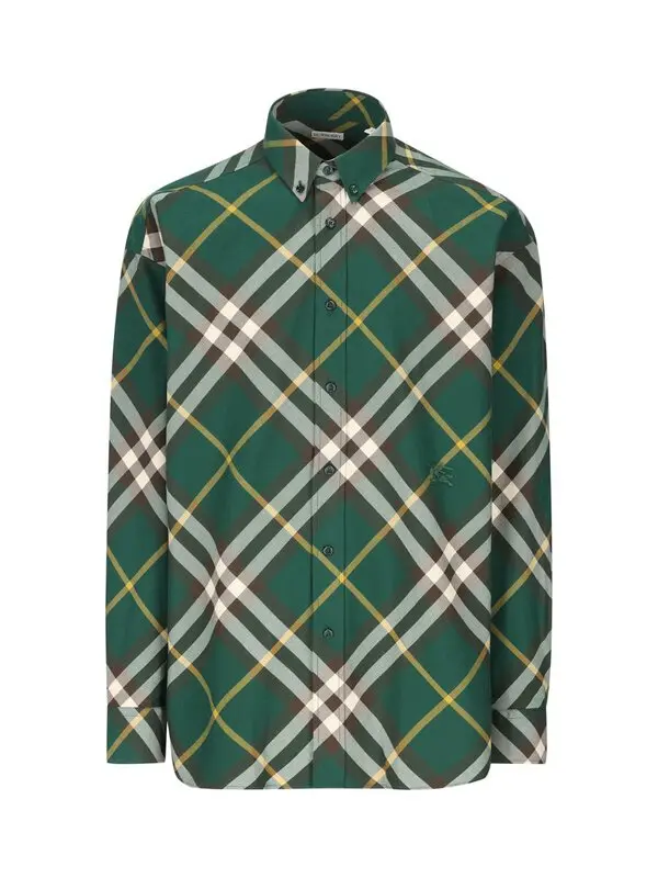 Burberry Cotton Twill Shirt In Green 39% Off Editorialist