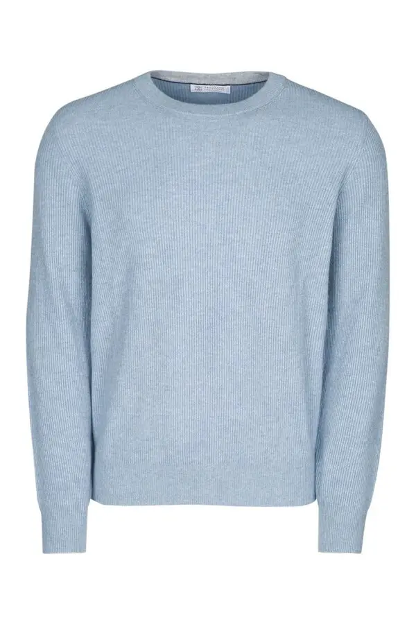 Brunello Cucinelli English Rib Cashmere Crewneck Sweater - Cff33