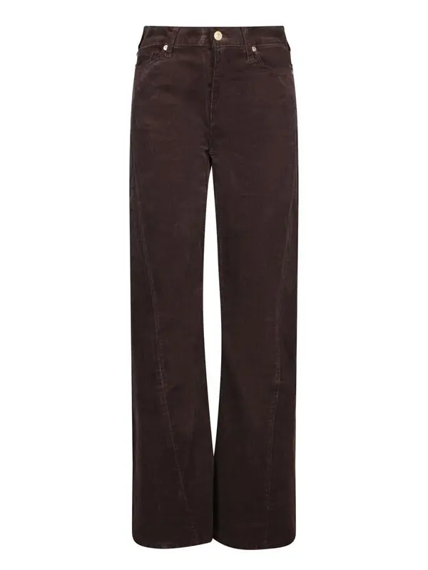 7 For All Mankind Twisted Dojo Vell Wide-leg Jeans - Brown