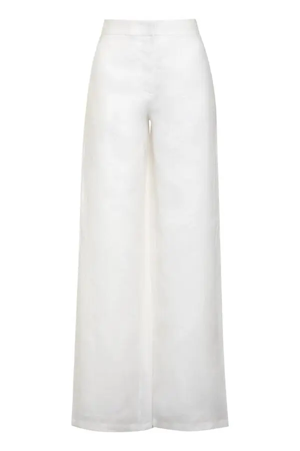 MAX MARA STUDIO Garibo Linen Trousers - White
