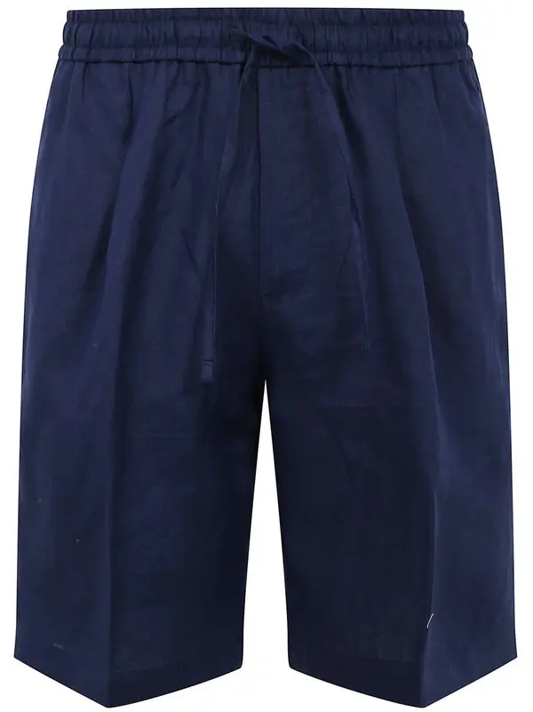 MICHAEL COAL Max Drawstring Bermuda Trousers - Blue