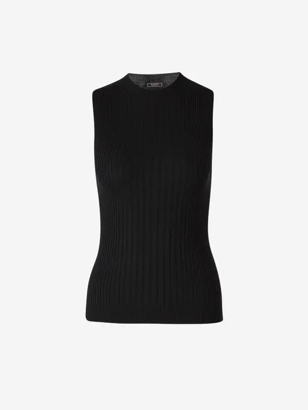 Peserico Ribbed Knit Top - Black