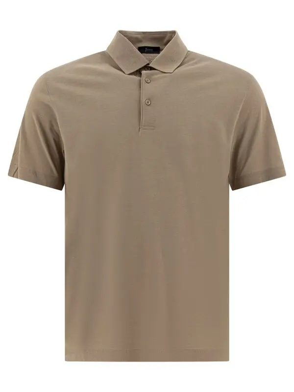 Herno Crêpe Jersey Polo Shirt - Brown