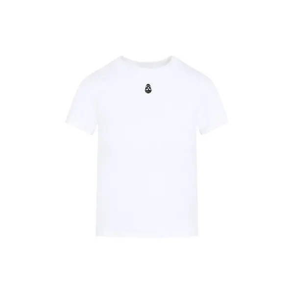 Alexander McQueen Cotton T-shirt With Skull Embroidery - White
