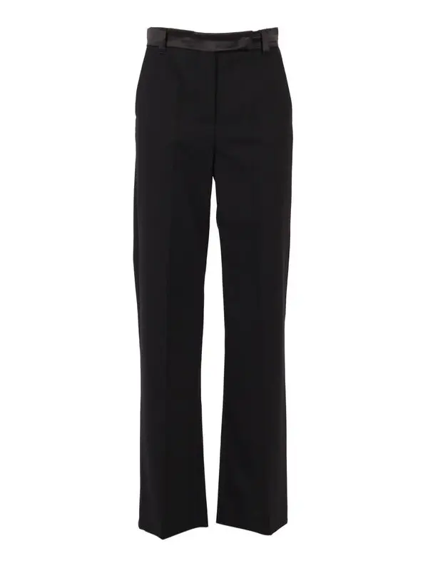 Max Mara Virgin Wool Trousers - Black