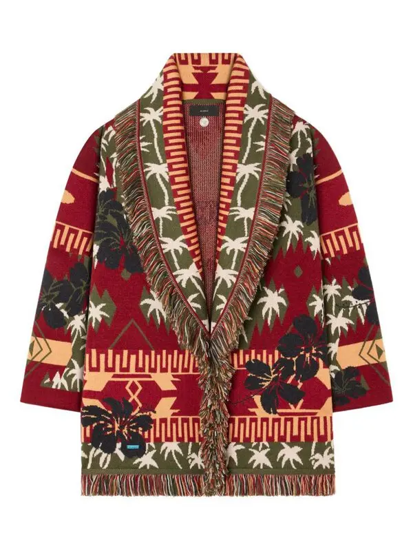 Alanui Cardigan With Shawl Lapels - Red