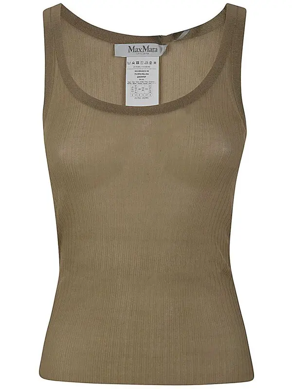 Max Mara Bastia Silk Tank Top - Brown