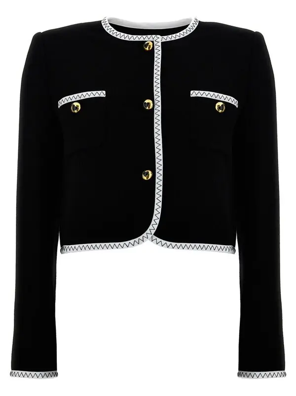 Moschino Crepe Viscose Blend Short Jacket - Multicolor