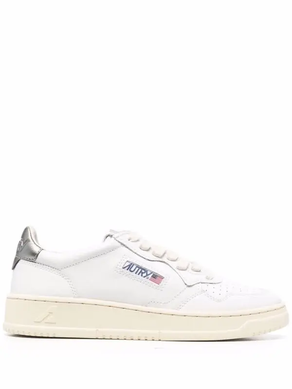 AUTRY Medalist Low Leather Sneakers - Ll05 Wht/silver