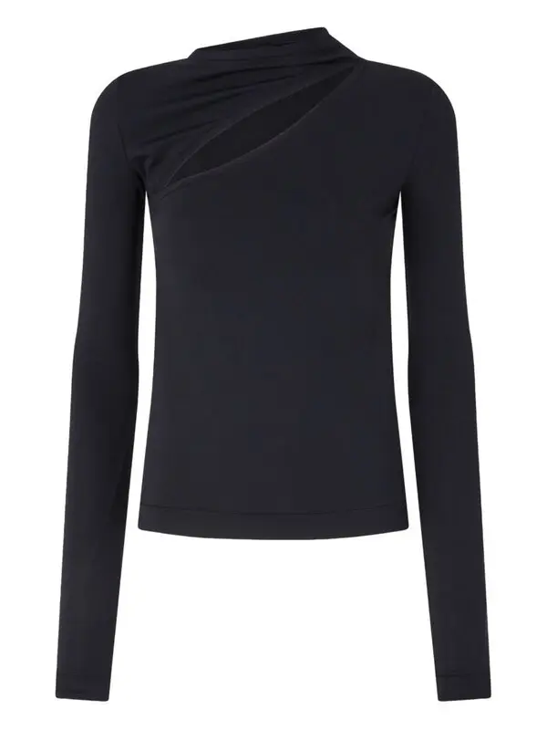 Pinko Corazon' Long-sleeved Top With Cut-out Details - Black