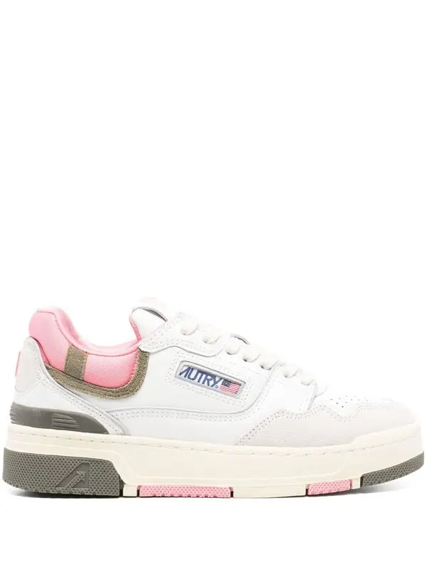 AUTRY Clc Leather Sneakers - Multisue/col Wht/geranium