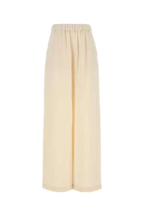 Max Mara Stretch Silk Boon Pant - White
