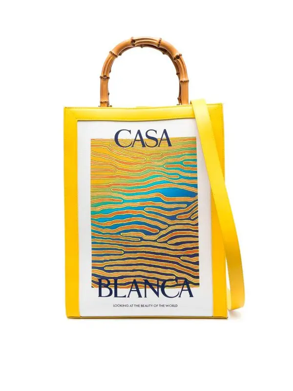 Casablanca Jour Dange House Tote Bag - Yellow