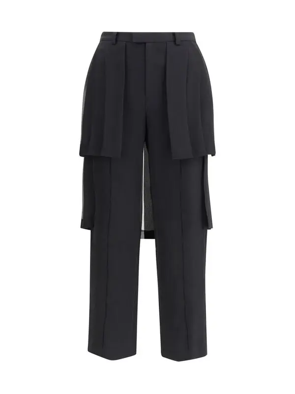 UNDERCOVERISM Organza Pleated Skirt Pants - Black