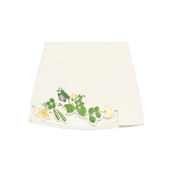 Vivetta Floral Embroidered Asymmetrical Skirt