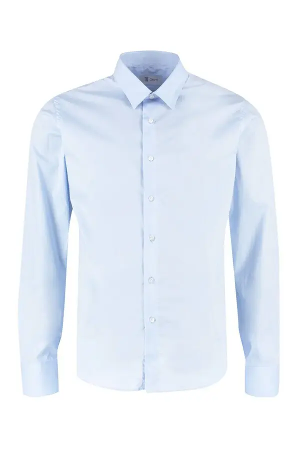 THE (ALPHABET) The Stretch Cotton Shirt - Blue