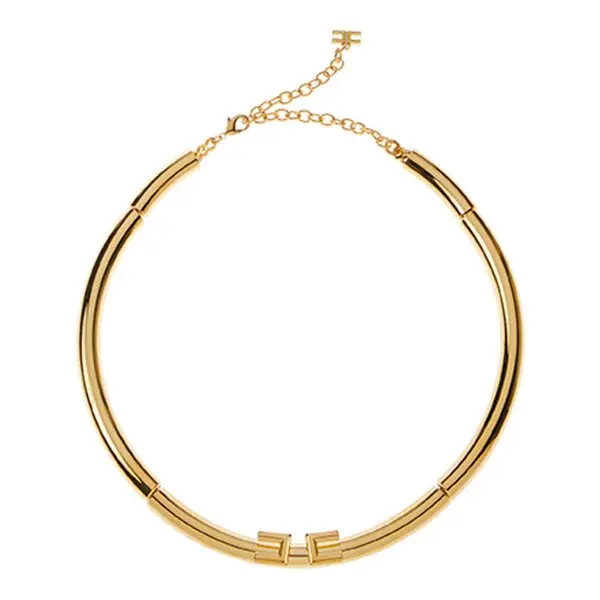 Elisabetta Franchi Brass Necklace - Gold