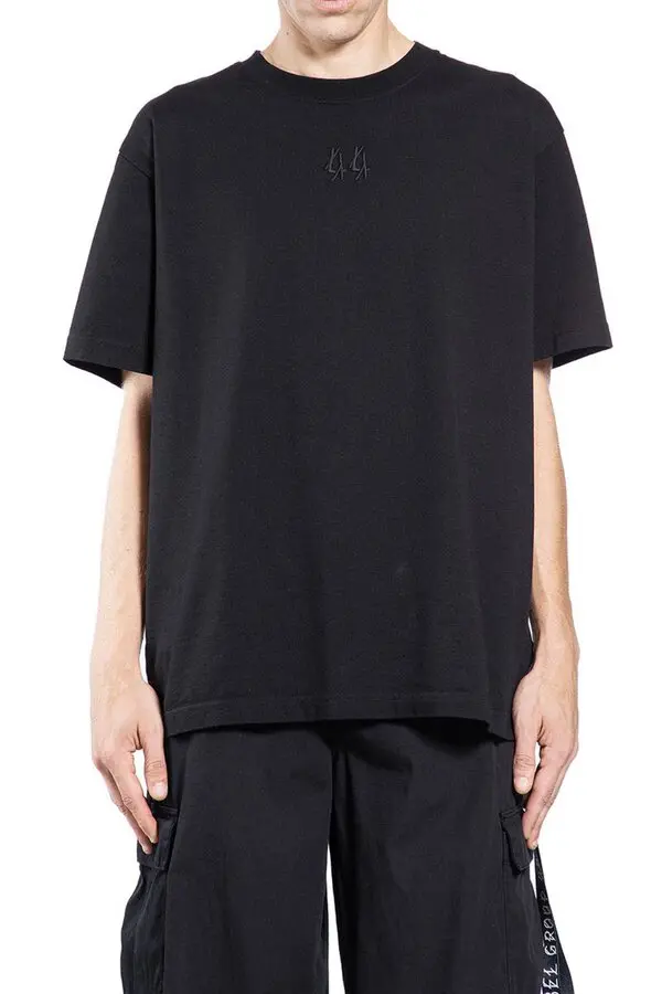 44 LABEL GROUP T-shirt - Black+ 44solid Dirty White