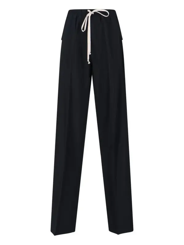 Rick Owens Viscose-acetate Trousers - Black