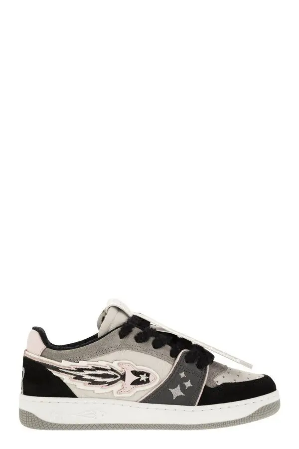 ENTERPRISE JAPAN Ej Egg Rocket Leather Trainers - Multicolor