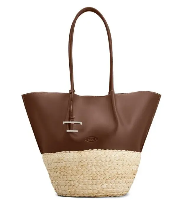 TOD'S Tote With Logo Charm - Multicolor