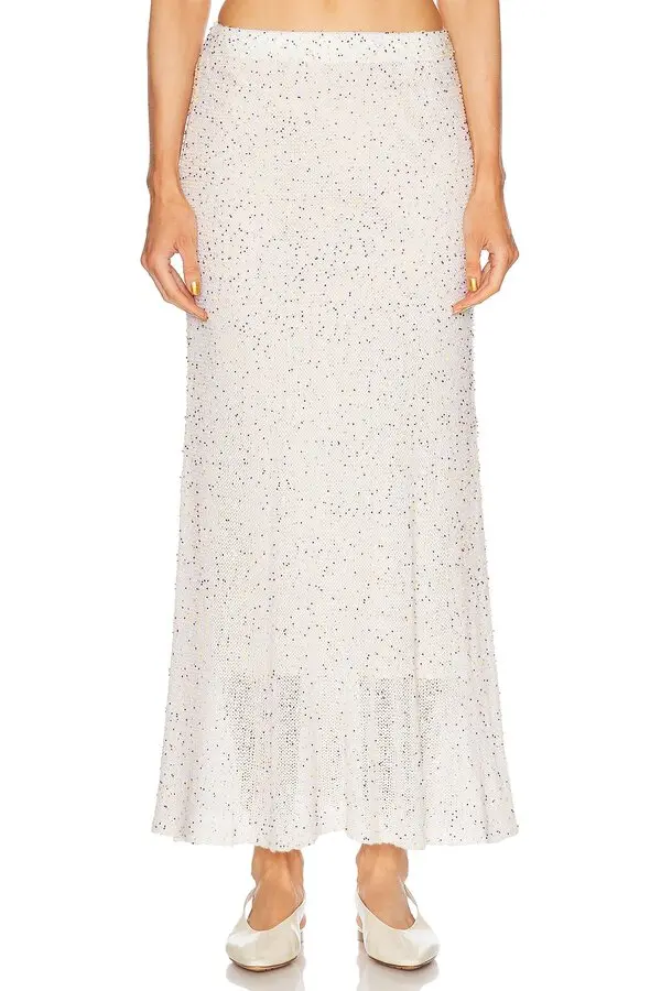 Gabriela Hearst Sabine Embellished Knit Skirt