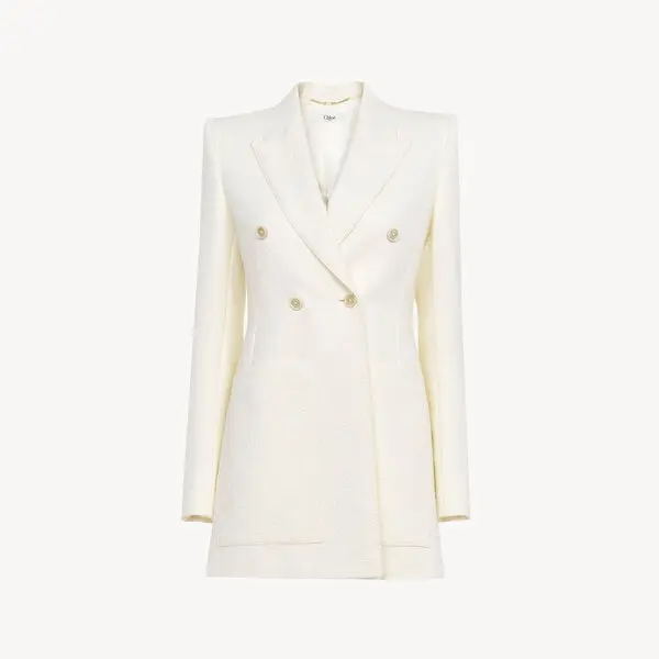 Chloé Tailored Cotton-mix Jacquard Jacket