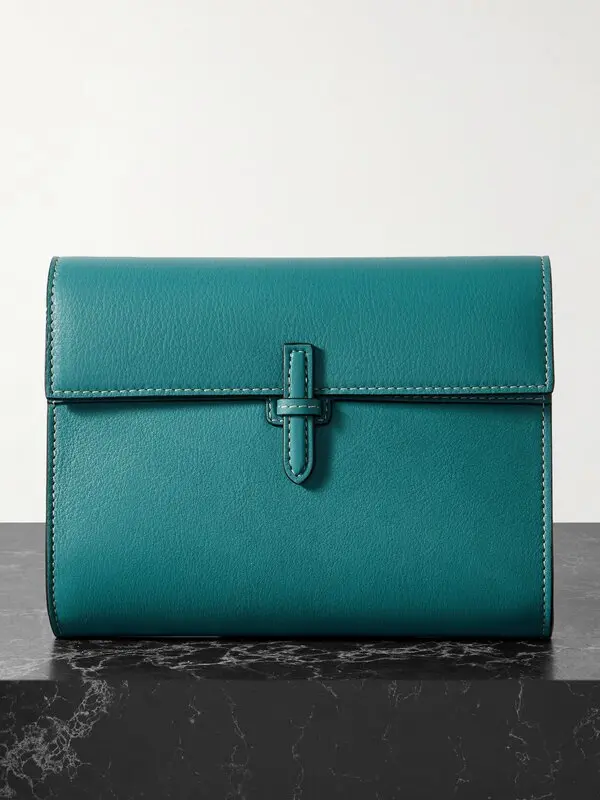 HUNTING SEASON Leather Clutch - Blue