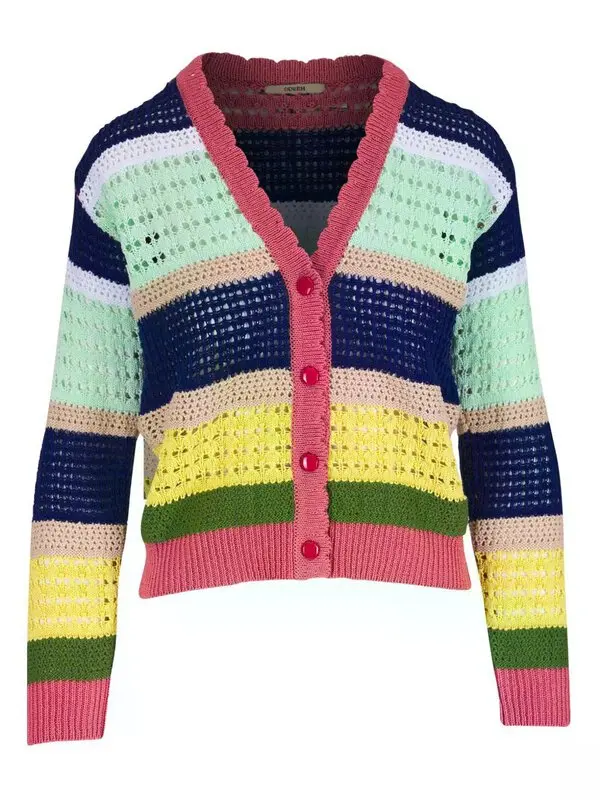 ODEEH Striped Cardigan